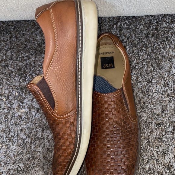 J&M | Shoes | Johnston Murphy Jm Slip On Shoesbrown Woven ...